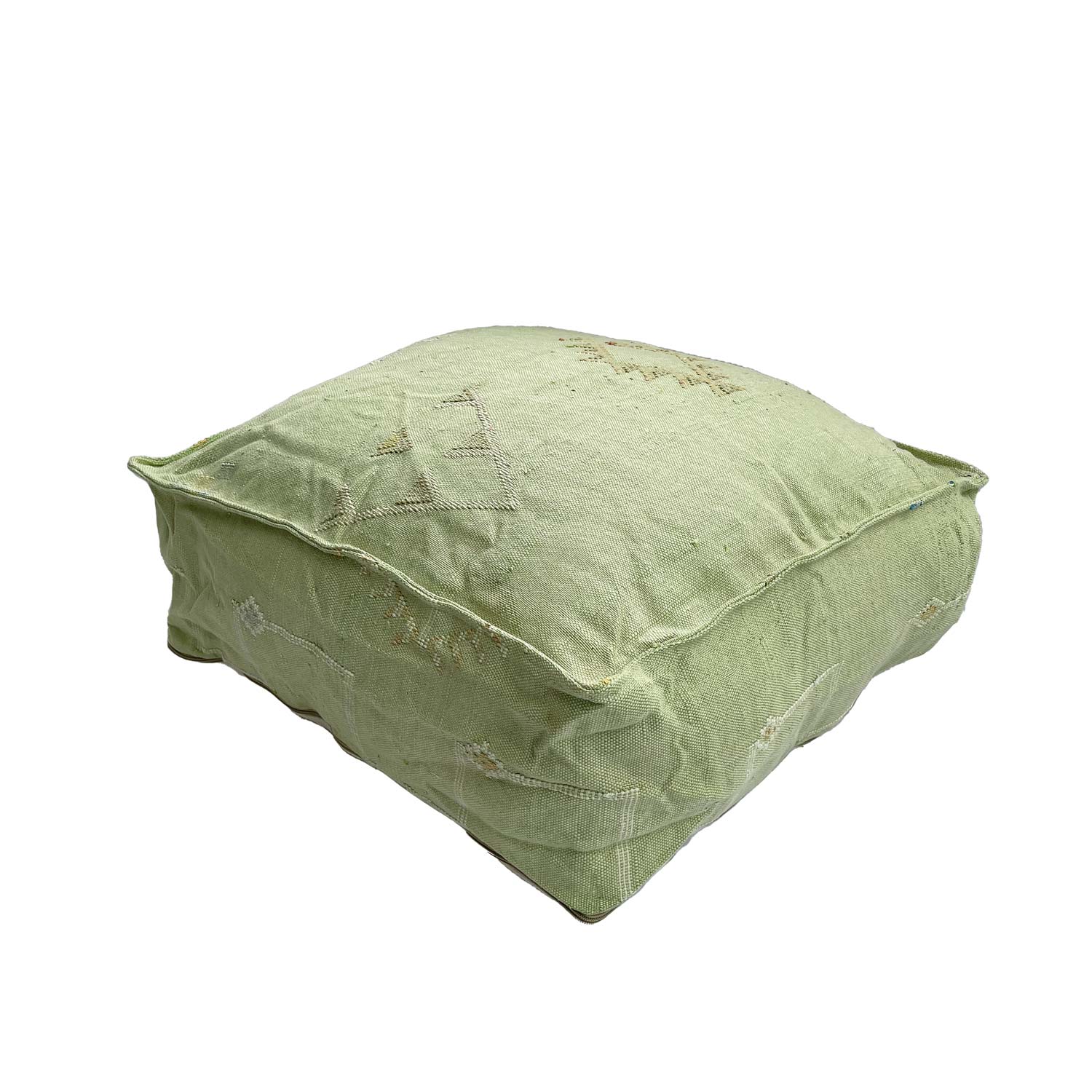 Puff sabra color hojas de henna 2 - 60x60x20 cm - Made in Marruecos