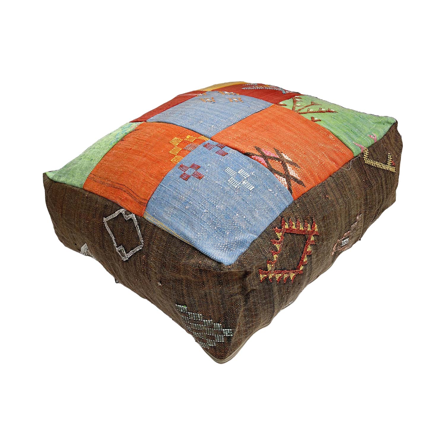 Puff sabra estilo patchwork 2 - 60x60x30 cm - Made in Marruecos